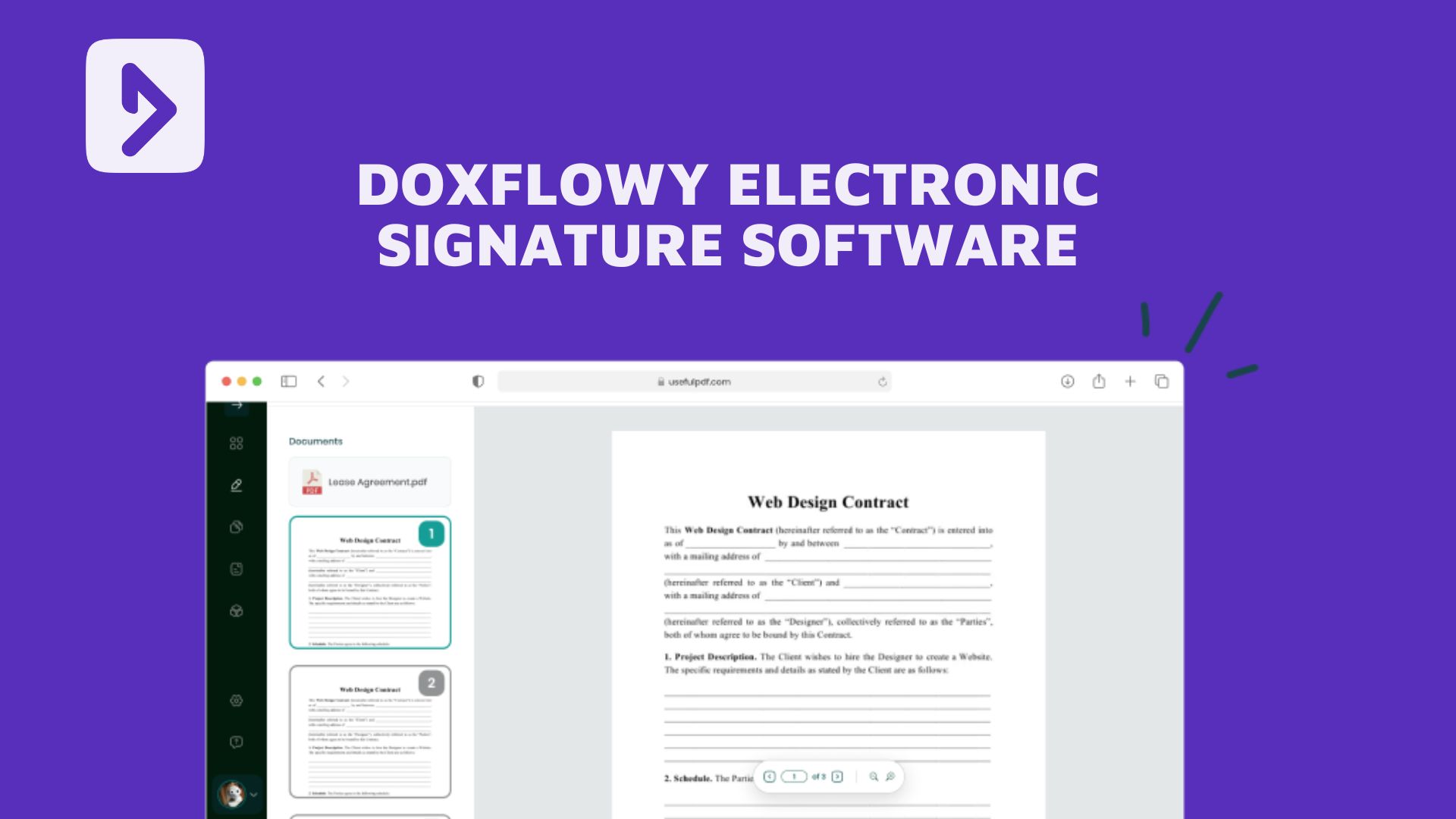eSign PDFs and Documents Online Fast With Electronic Signature Software - DoxFlowy
