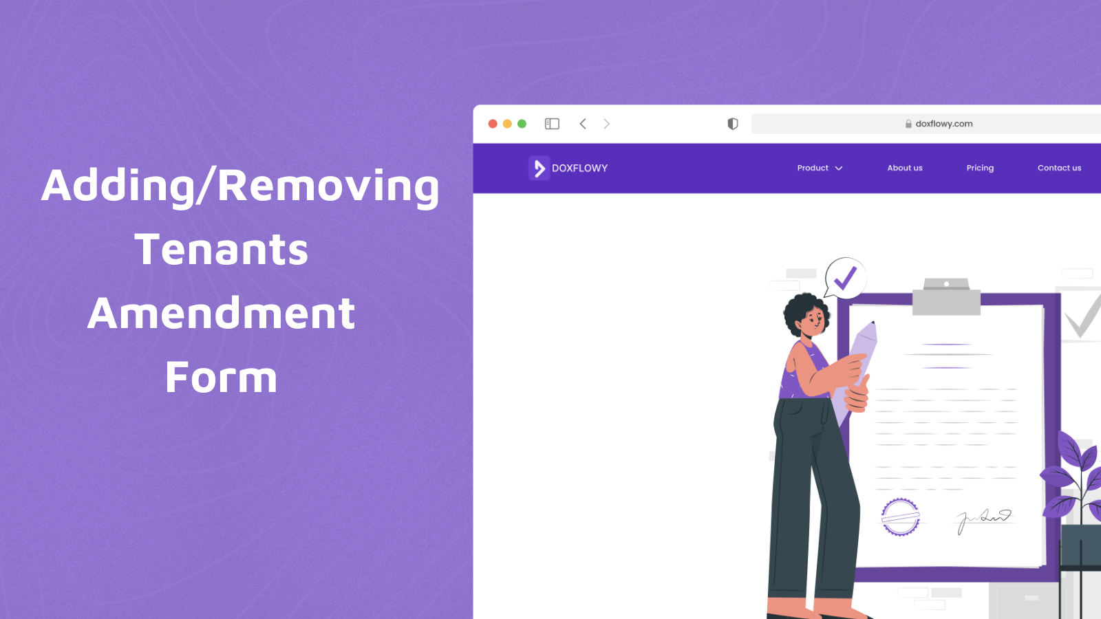 Free Adding/Removing Tenants Amendment Form Template - DoxFlowy