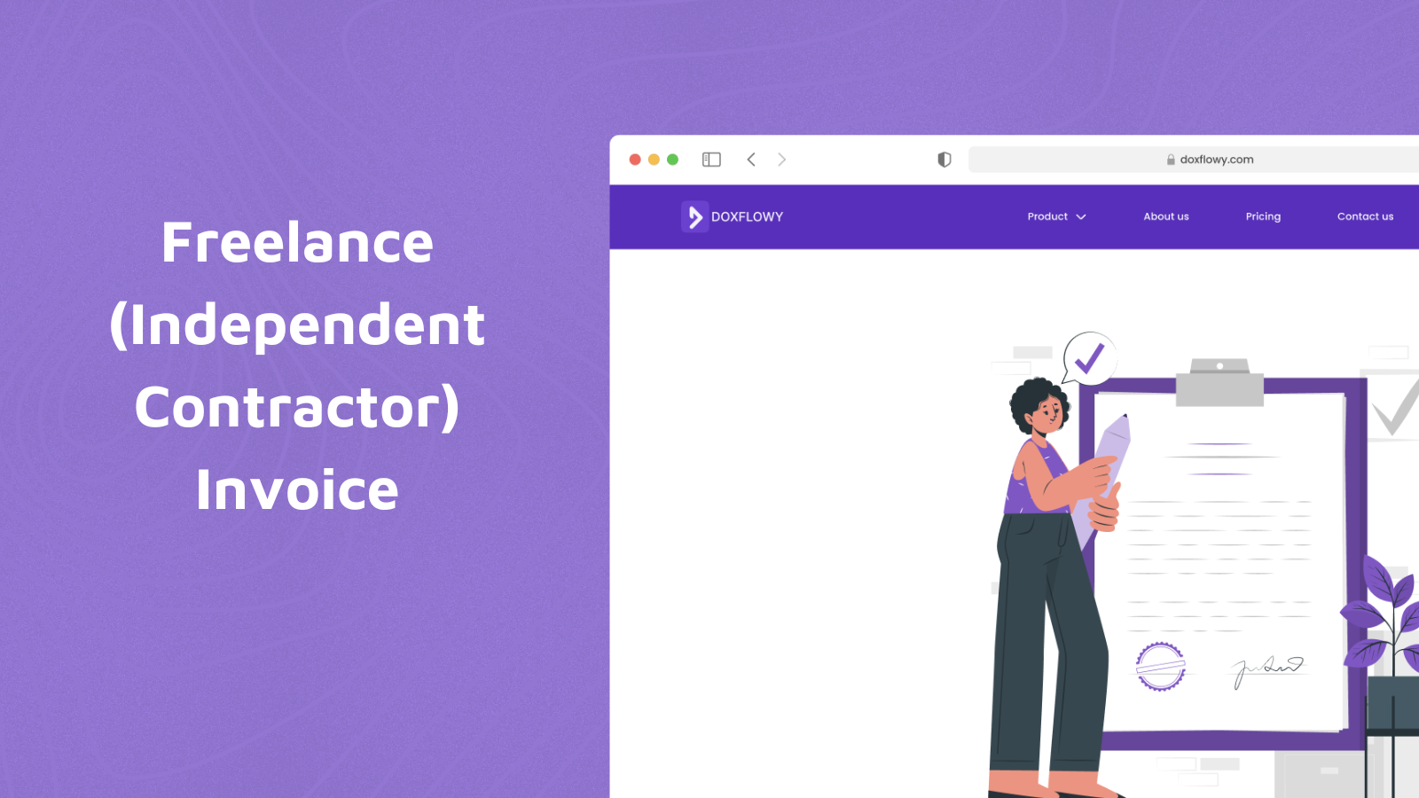 Free Freelance (Independent Contractor) Invoice Template - DoxFlowy