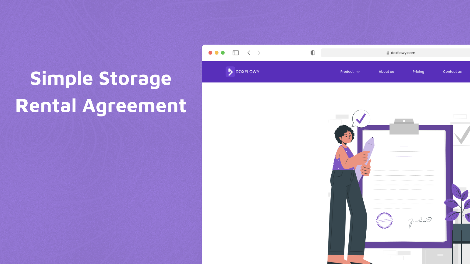 Free Simple Storage Rental Agreement Template - DoxFlowy