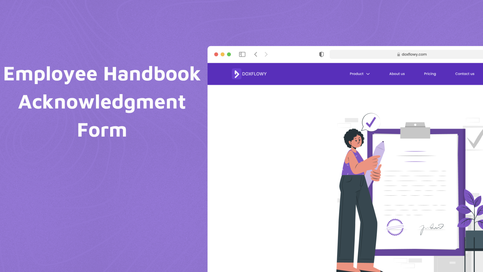 Free Employee Handbook Acknowledgment Form Template - DoxFlowy