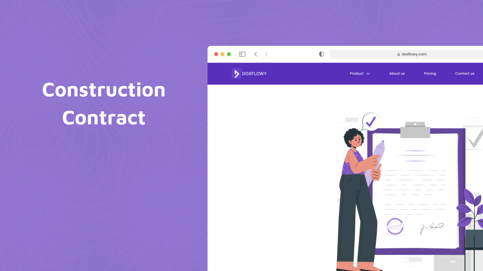 Free Construction Contract Template - DoxFlowy